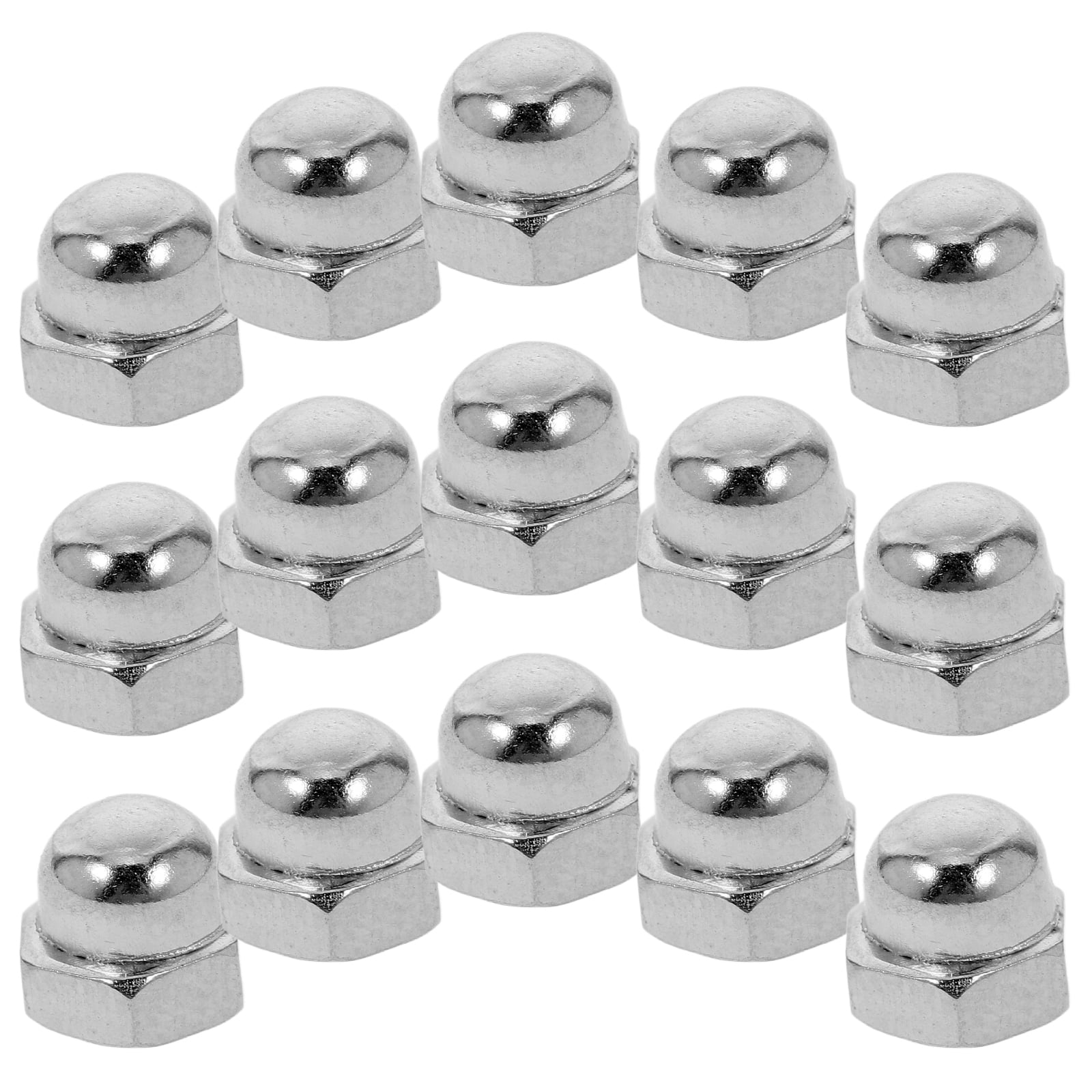 100PCS Hex Head Bolt Covers Dome Carbon Steel Bolt Caps Hexagonal Screw ...