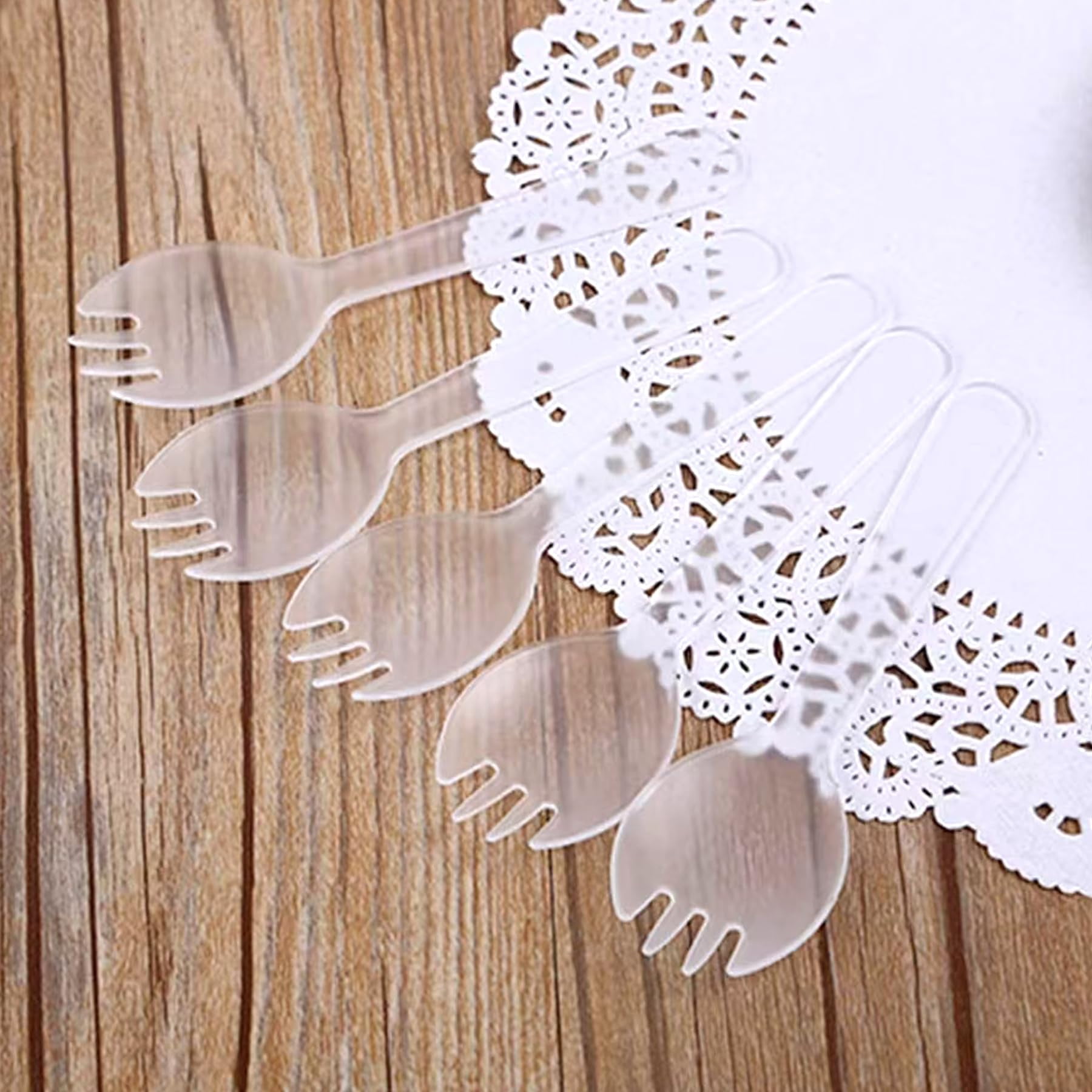 100PCS Individually Wrapped Mini Plastic Sporks for Desserts - Walmart.com