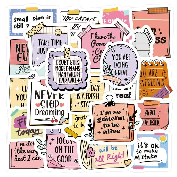 100PCS Inspirational Quote Sticky Notes Positive Affirmation Self Care ...
