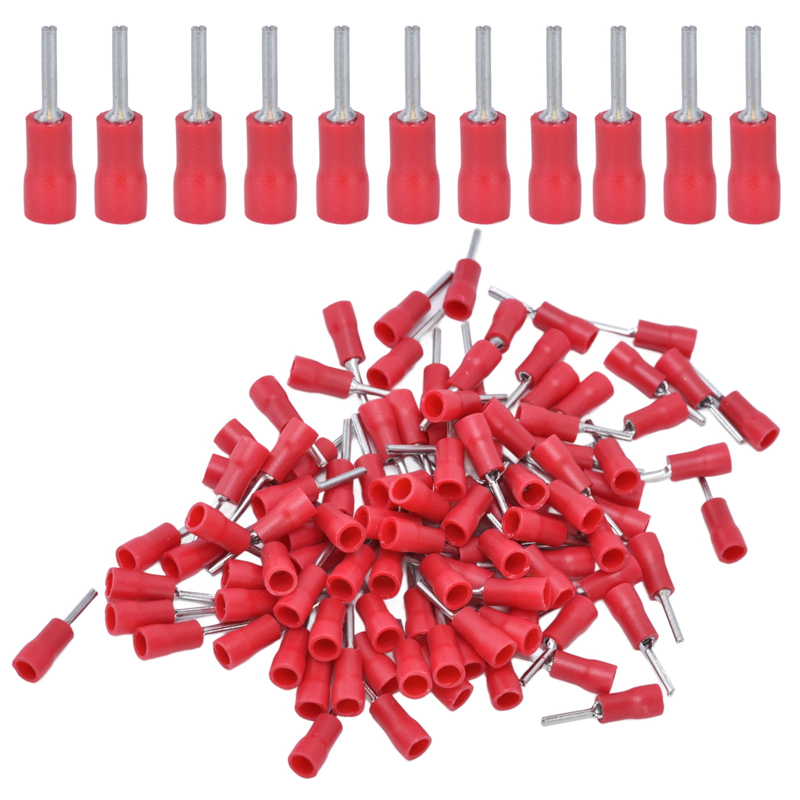 100PCS Insulated Ferrules Terminal Round Tube Pin End Crimp Connector ...