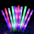 100PCS Colored LED Foam Sticks, 18in Long Glow Wands for Night Parties ...