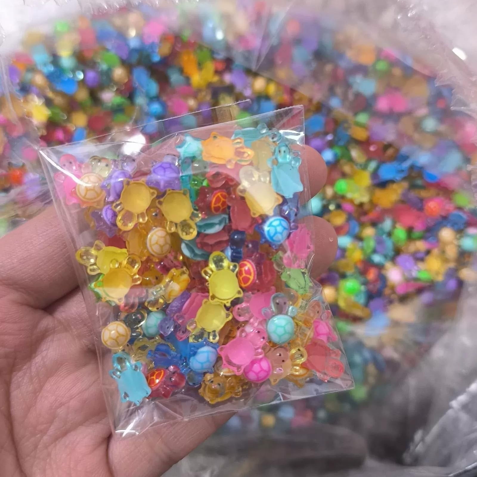 100PCS Luminous Mini Resin Turtles Sea Turtles Figurines Glow in The ...