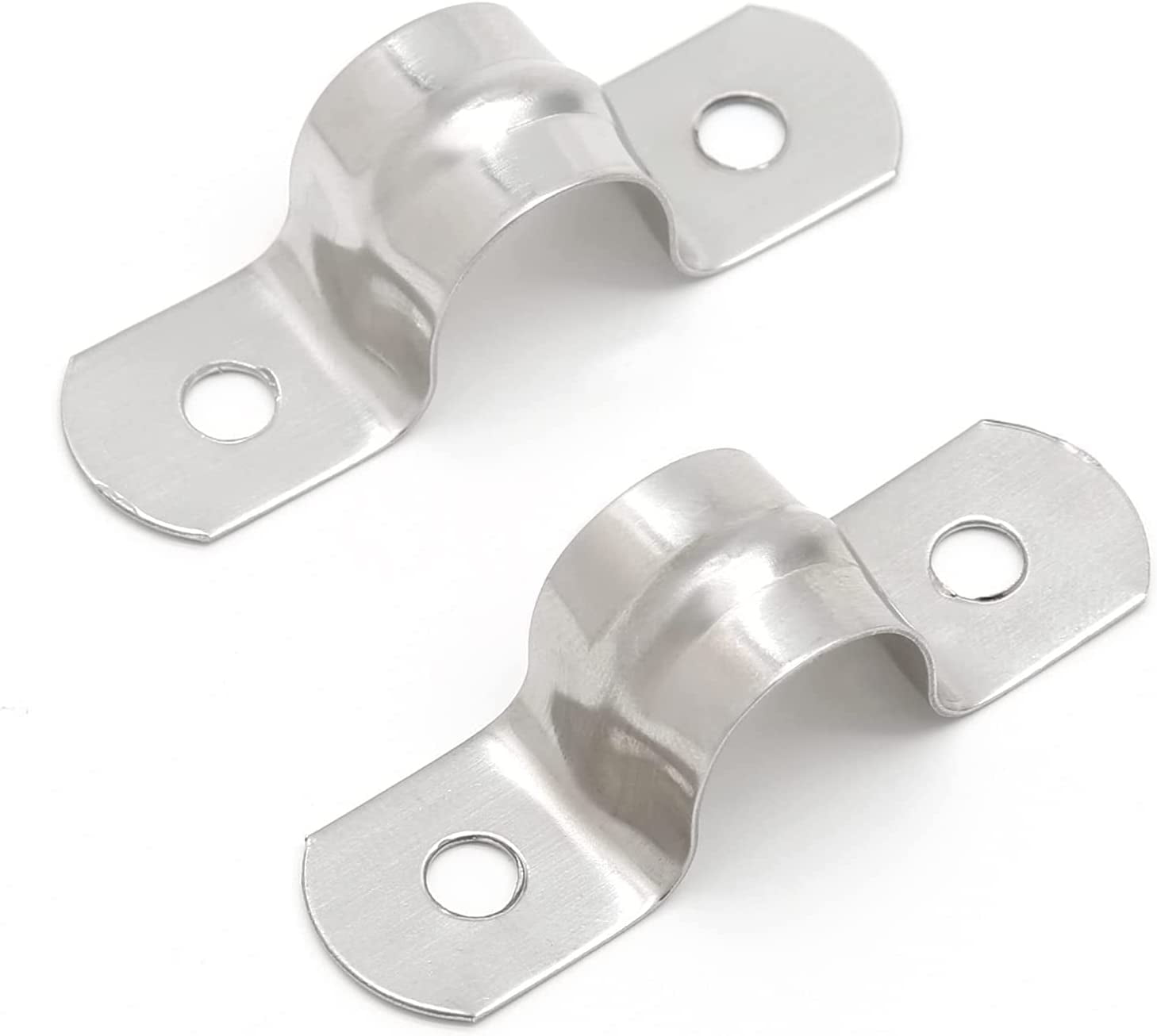 100PCS M12 (1/2 Inch) Stainless Steel Rigid Pipe Hole Strap, U Bracket ...