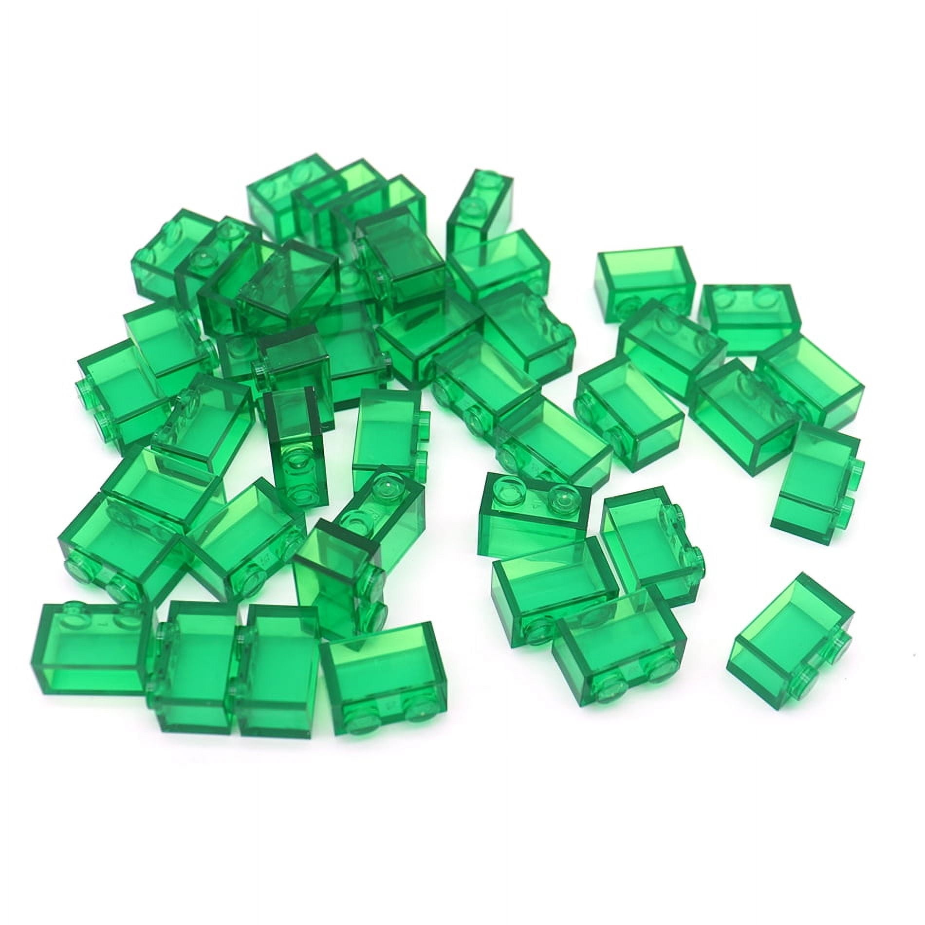 100PCS MOC Transparent 1x2 Dots Thick Building Blocks Classic DIY ...