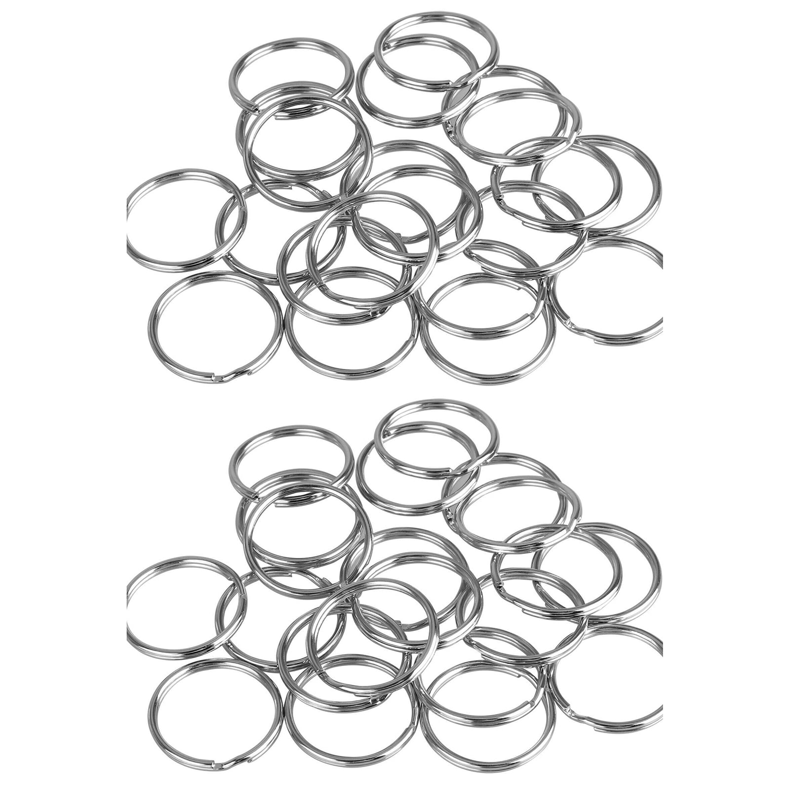 100PCS Metal Keychain Rings 1 Inch, Flat Split Key Chains Rings for ...