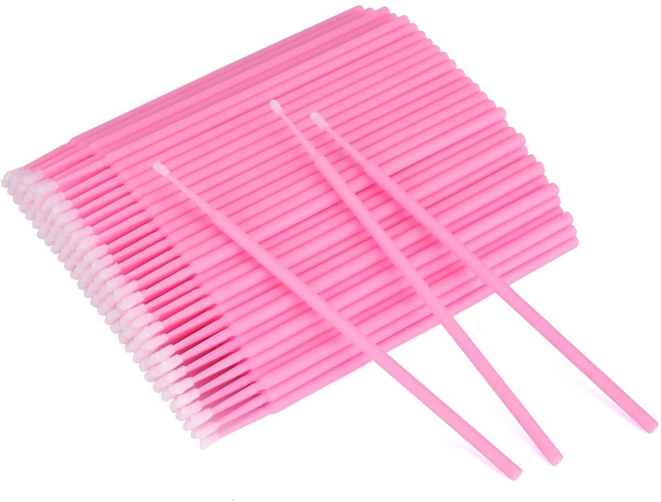 100PCS Micro Brush Applicator-Pink Micro Mascara Wands-Disposable Micro ...