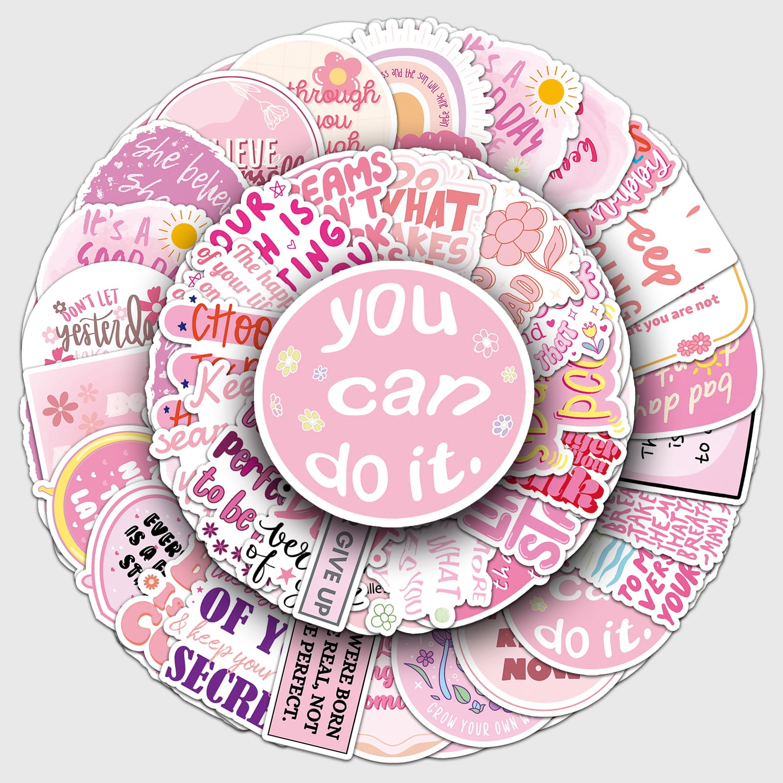 100PCS Motivational Scrapbook Stickers, Small Personalized Funny ...