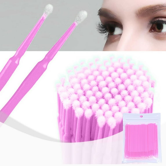 100PCS Multipurpose Micro Applicators Disposable Micro Applicator Brush for Eyelash Extensions ...