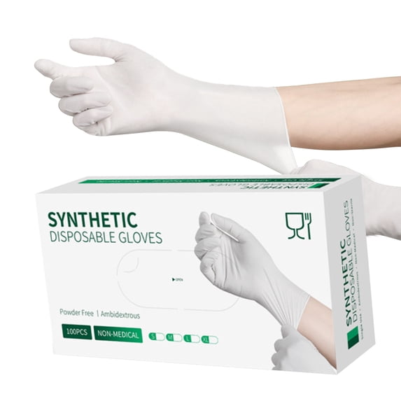 100PCS Nitrile Disposable Gloves Heavy Duty Food Grade Cleaning Gloves ...