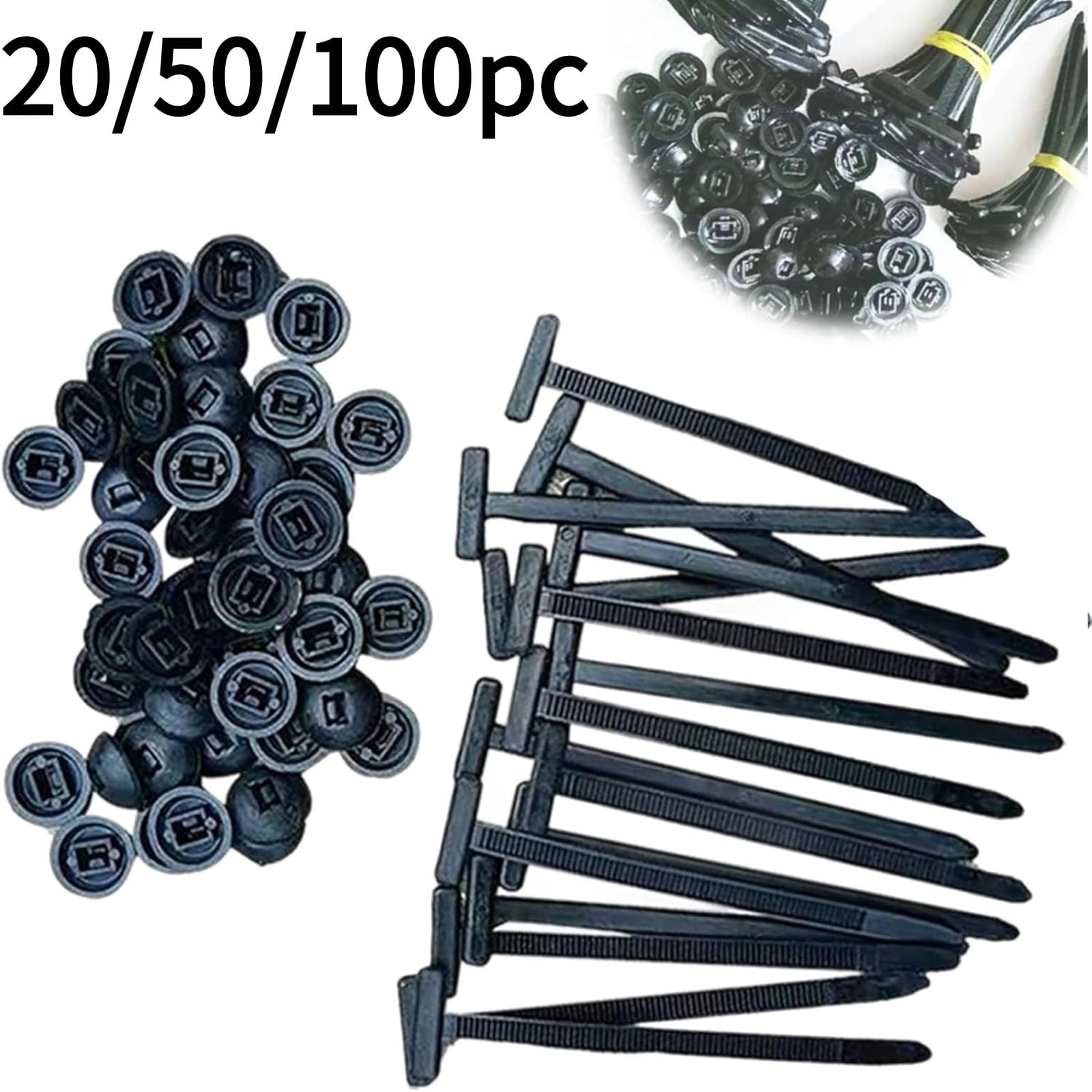 100PCS Nylon Universal Cable Tie Buckle 2025 Upgrade Multipurpose ...