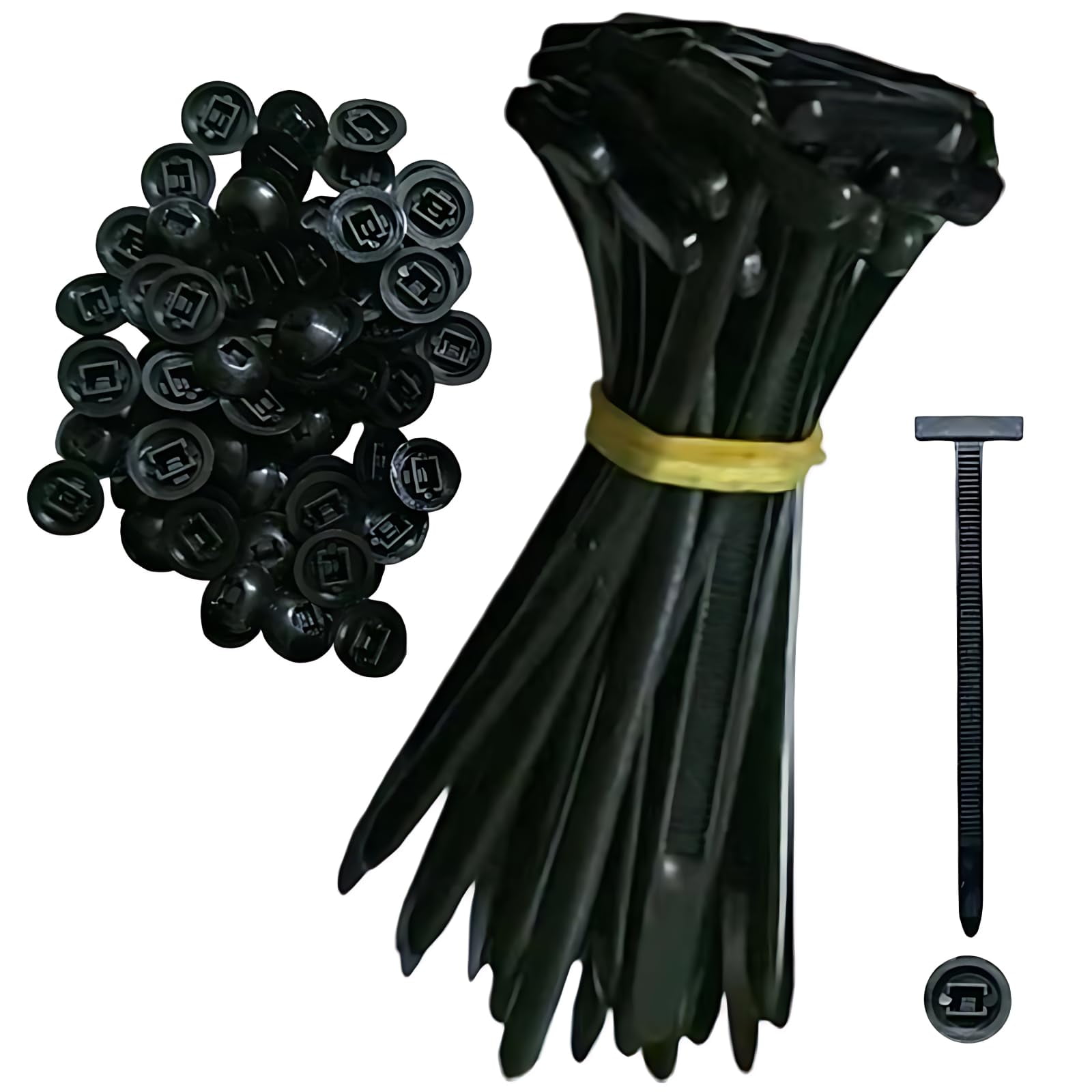 100PCS Nylon Universal Cable Tie Buckle – Heavy Duty Self-Locking Zip ...