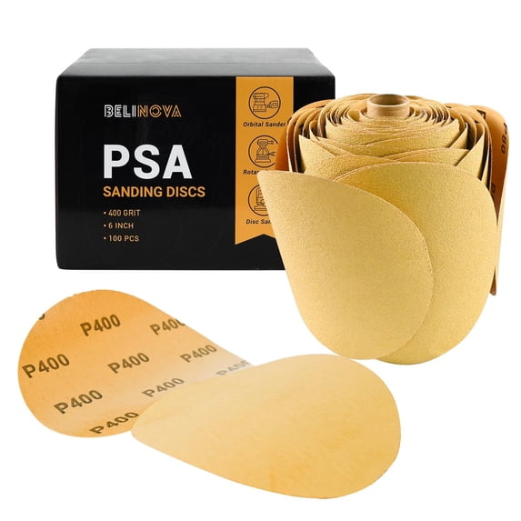 100PCS PSA Sanding Discs 400 Grit Sandpaper Discs 6 Inch Sand Paper ...