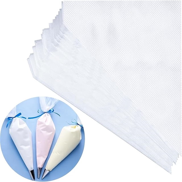 100PCS Piping Bag 12 Inch Disposable Cake D rating Bag, Anti Burst ...