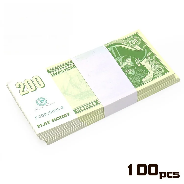 100PCS Pirate Currency Banknotes Props Festival Paper Money Toys New ...