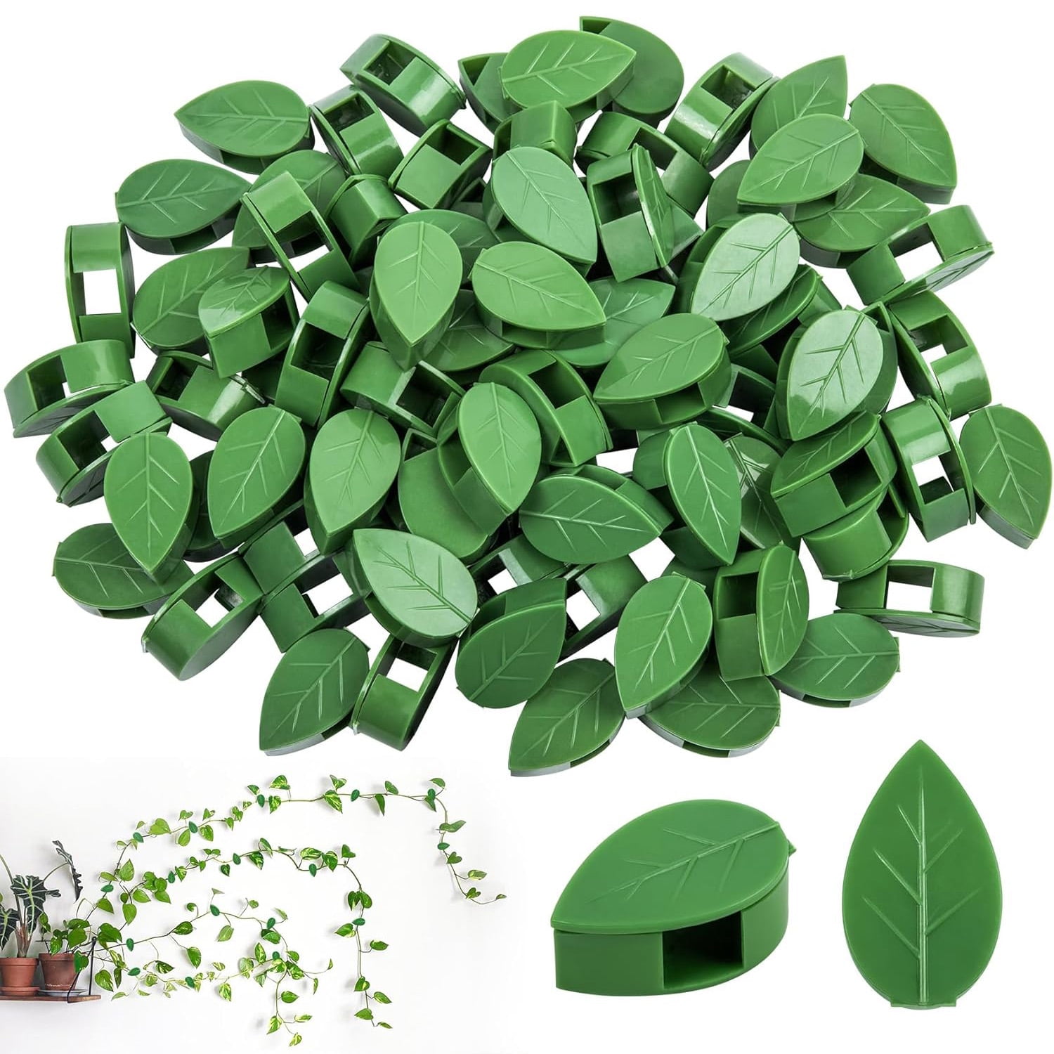 100PCS Plant Support Clips + 120PCS Adhesive Stickers - Self-Adhesive ...