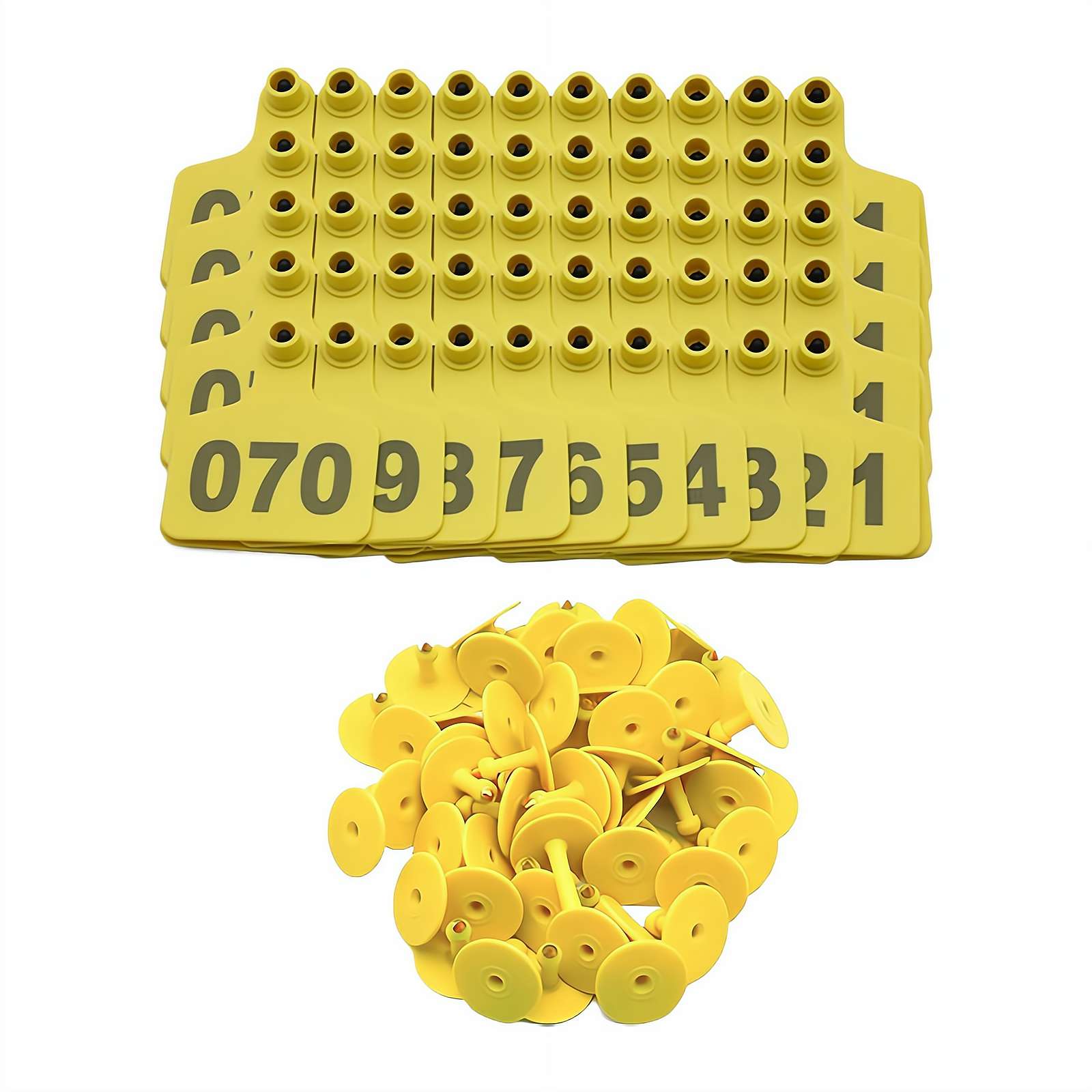 100PCS Plastic Cattle Ear Tags, 001-100 Number Tags for cattle, goats ...