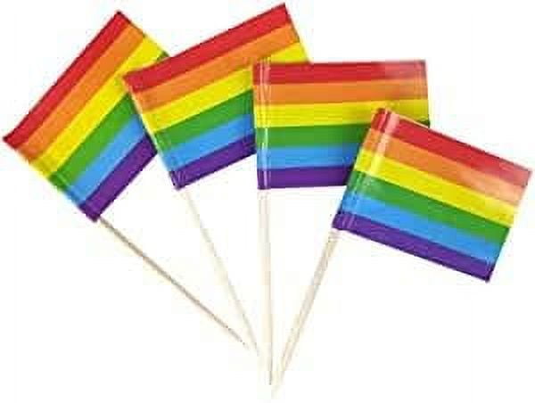 100PCS Rainbow Pride Gay Flag Toothpicks Flags Cupcake Toppers ...