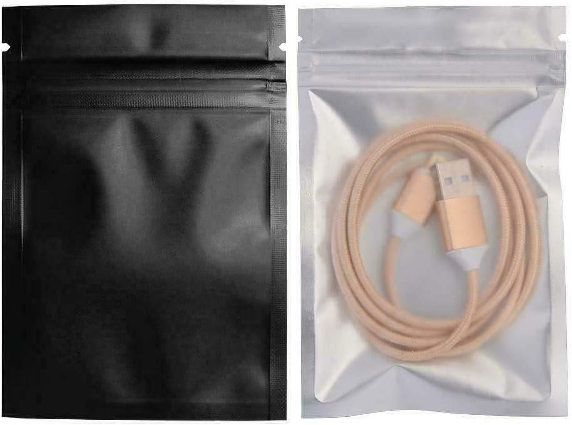 100PCS Resealable Zip Lock Bag Smell Proof Food Storage Metallic Foil ...