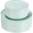 100PCS Sage Green Plastic Plates - Disposable Sage Green Include 50 ...