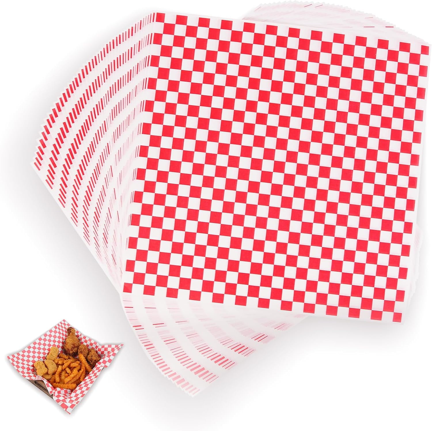 100PCS Sandwich Wrapping Paper, Grease Resistant Wax Paper Sheets for ...