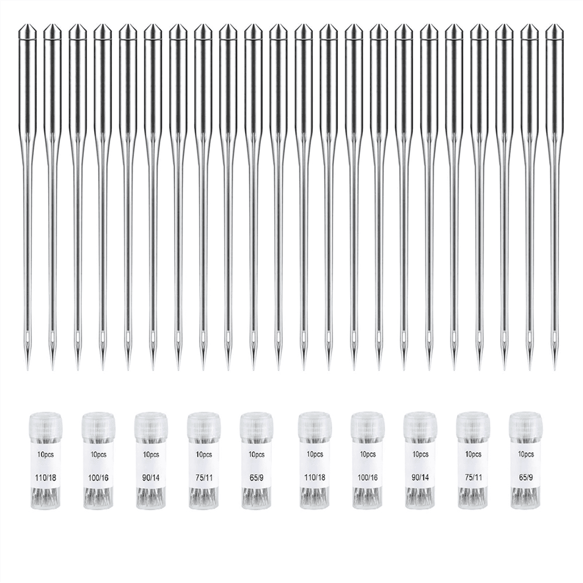 100PCS Sewing Machine Needles Regular Point Needle for Singer ...