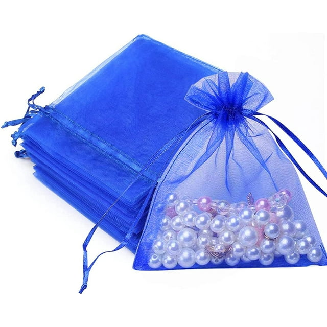 100PCS Sheer Organza Bags, Casewin 4X6 inch Mesh Drawstring Jewelry ...
