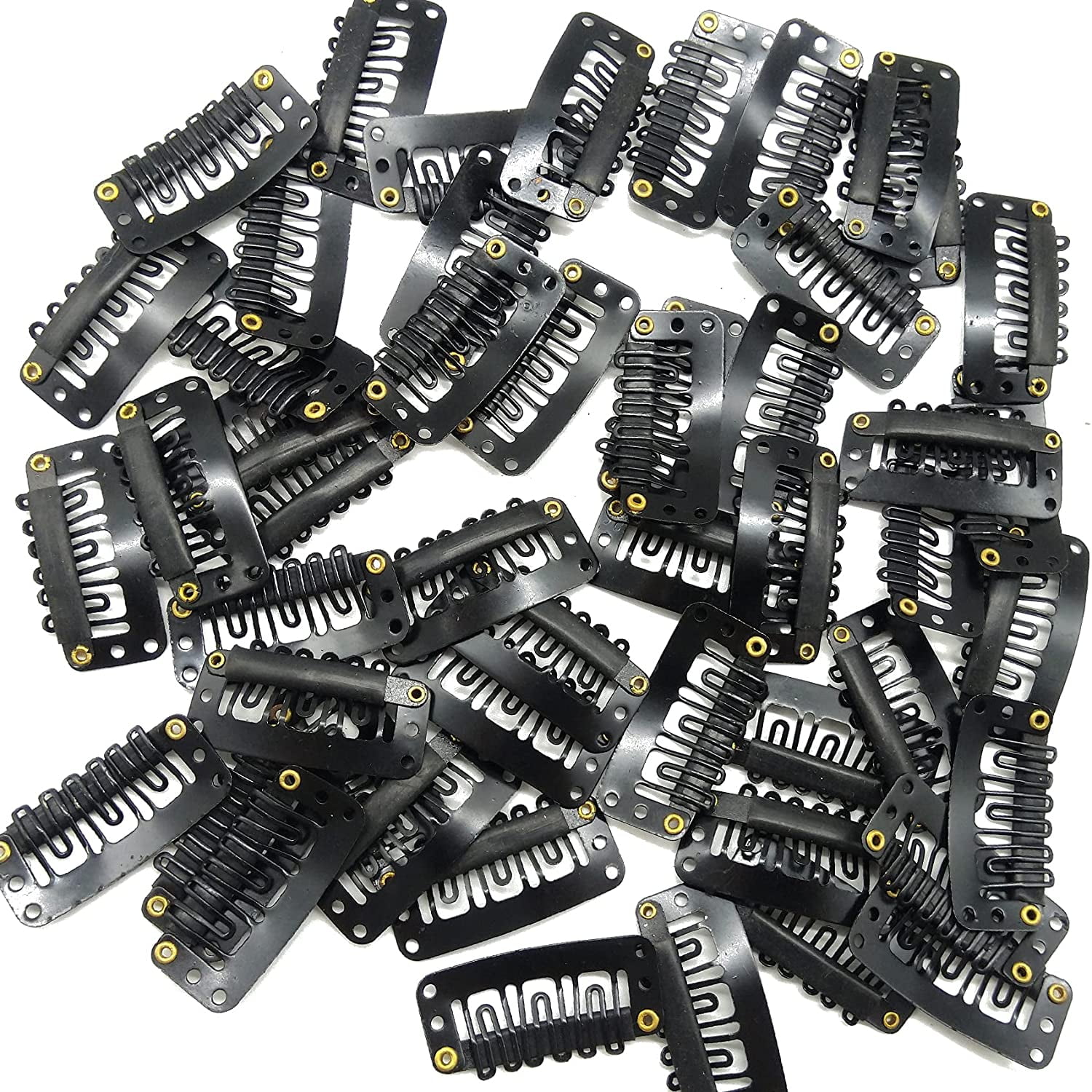 100PCS Snap Clips for Hair Extensions Weaves U-shape Metallic Wig Clips ...