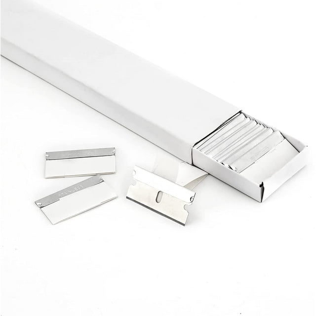 100PCS Stainless Steel Single Edge Razor Blades, Individually Wrapped ...