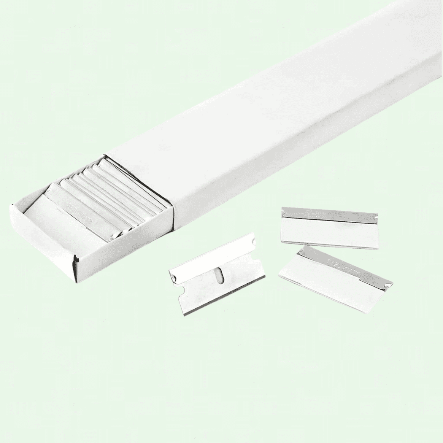 100PCS Stainless Steel Single Edge Razor Blades, Individually Wrapped ...