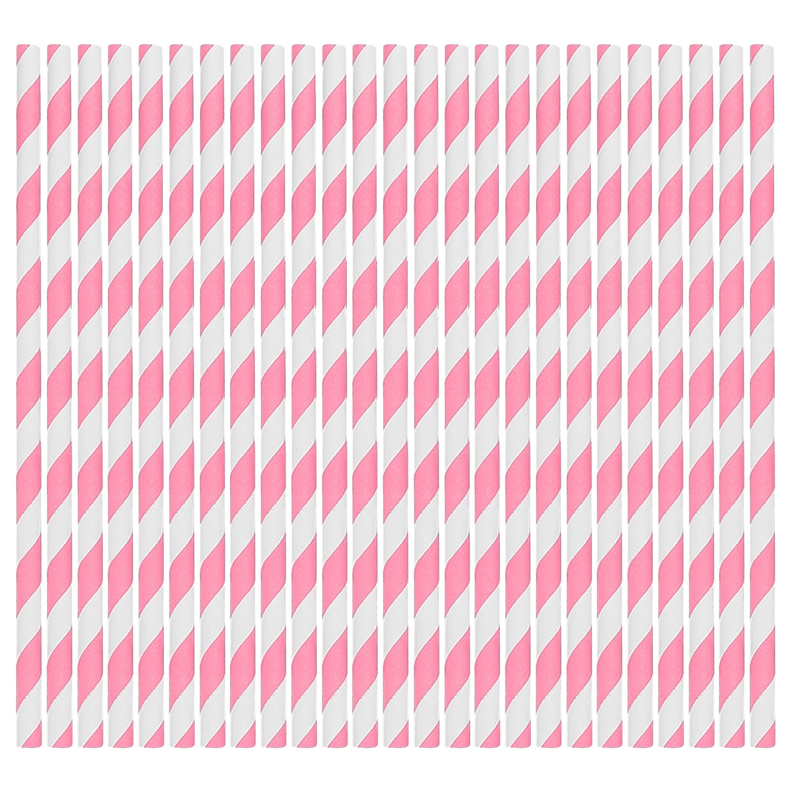 100PCS Stripe Drinking Straws，Paper Straws Disposable 100 Pack，Striped ...