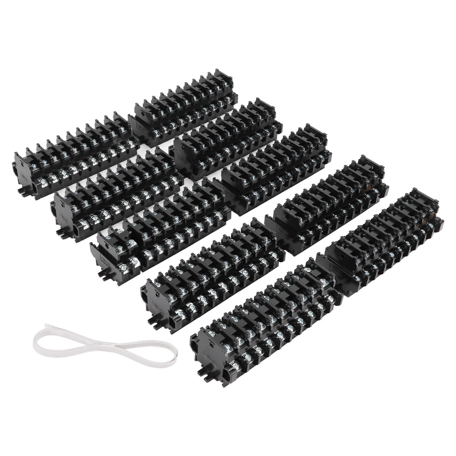 100PCS TBD?30 Terminal Block Rail Installation Dual Row Terminal Strip 30A 600V Wire Connector ...