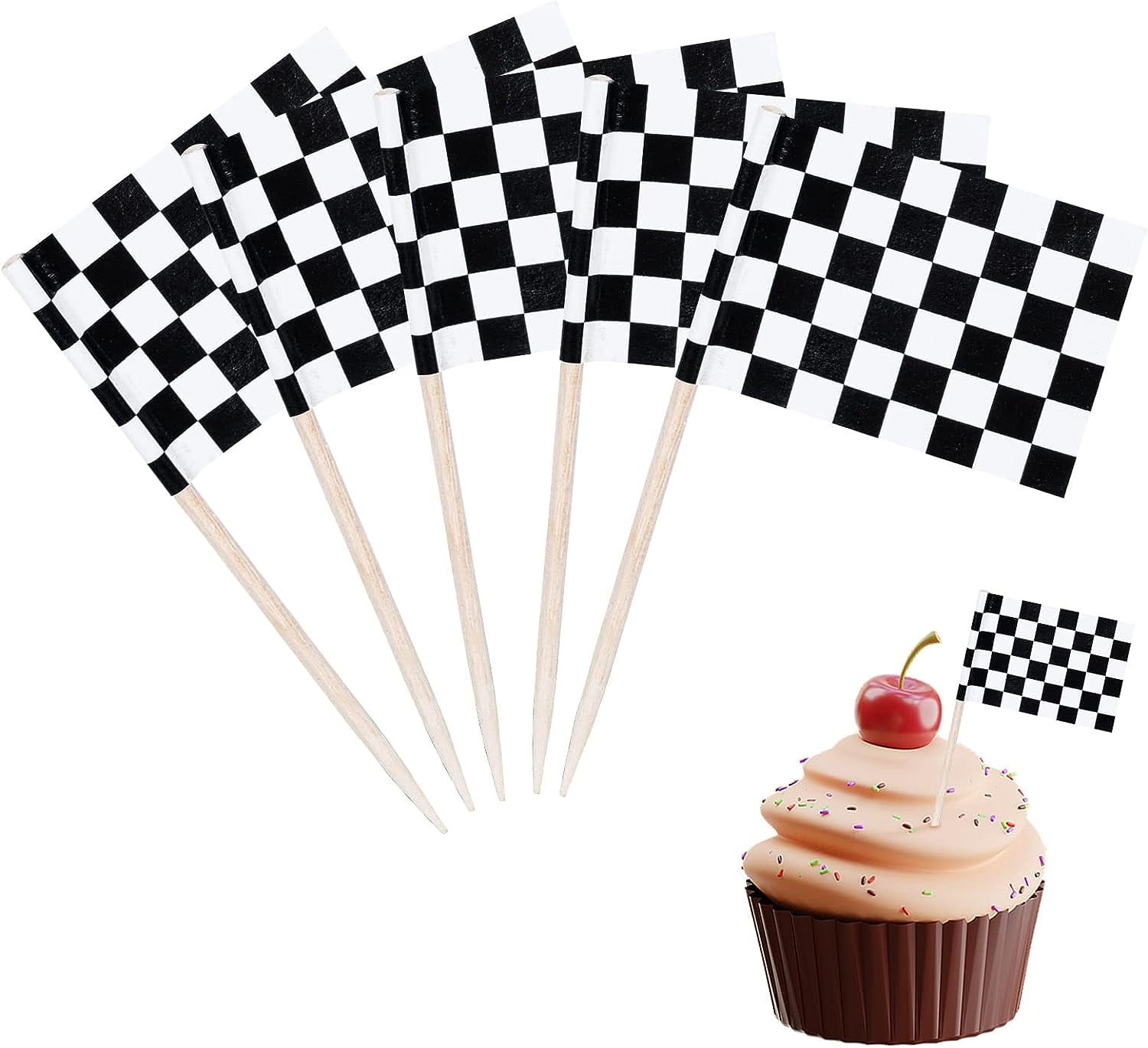 100PCS Toothpick Flags Cupcake Toppers Decorations for Party, Cocktail ...