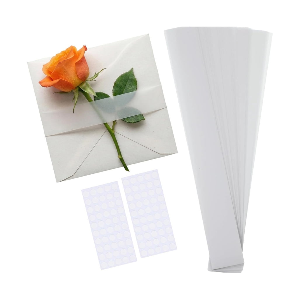 100PCS Translucent Invitation Belts Perfect For Greeting Cards Paper ...