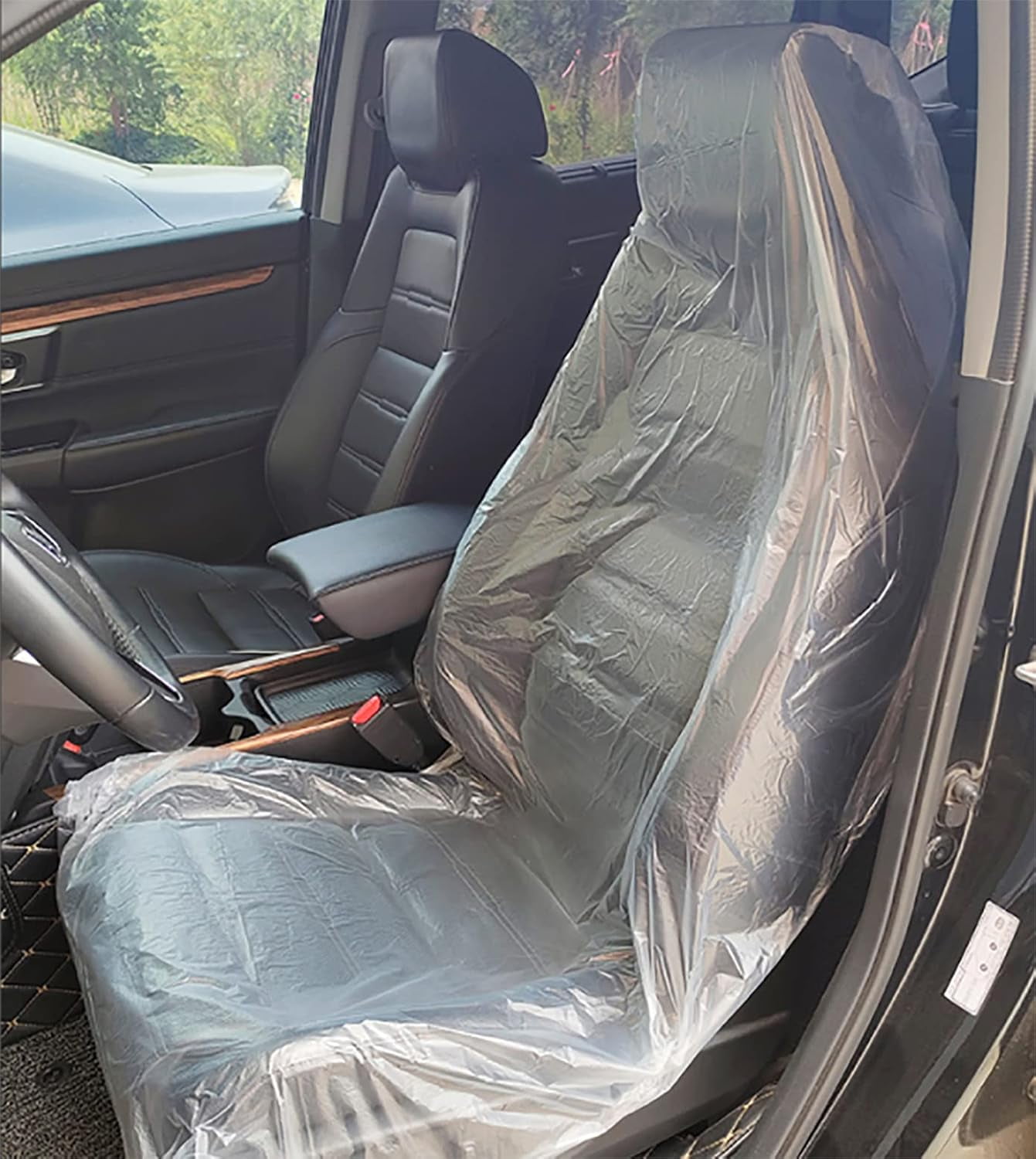 100PCS Ultra-Thick 20g Disposable Plastic Car Seat Covers Universal ...