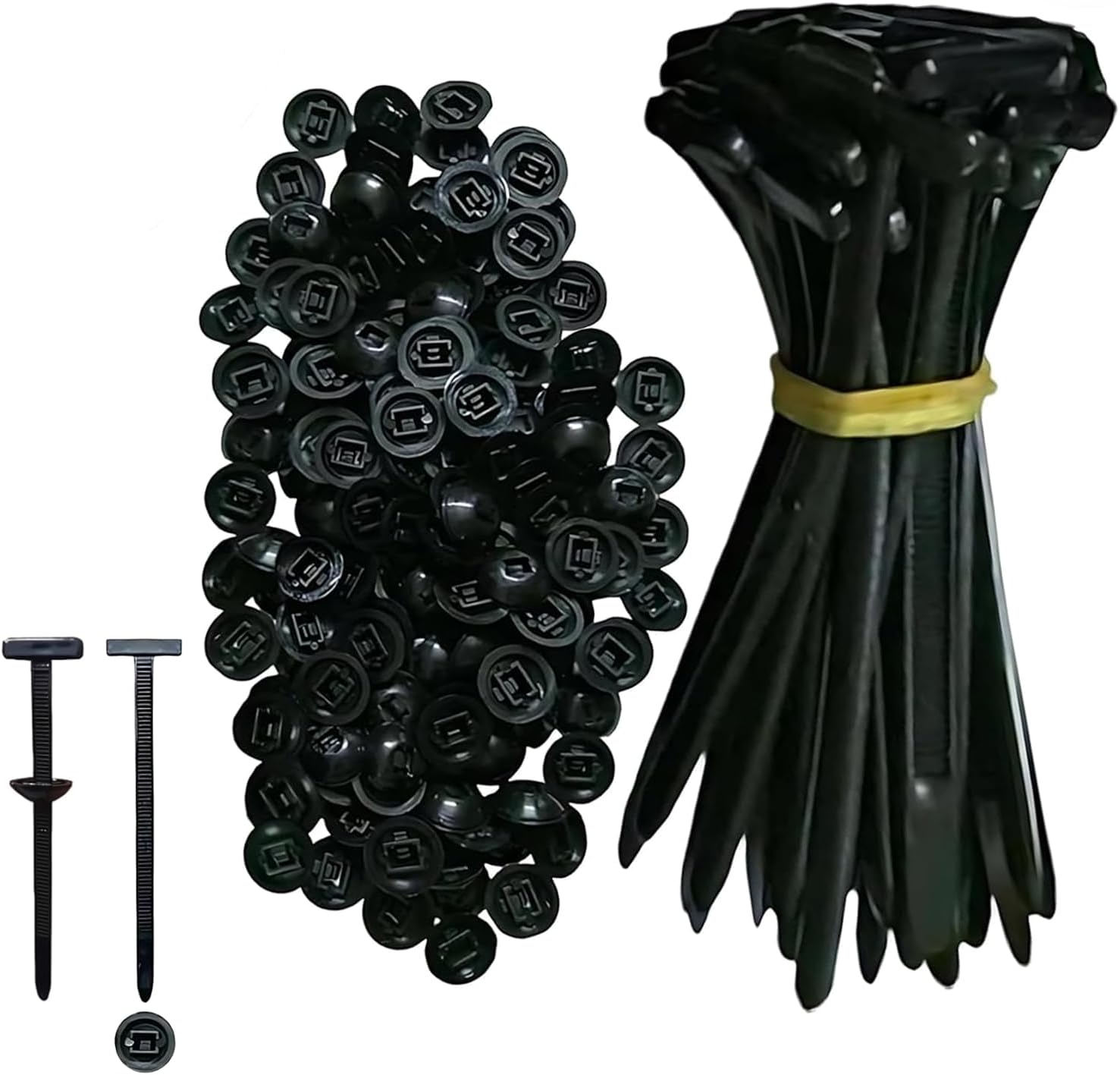 100PCS Zip Tie Rivet, Zipper Clips Zip Ties, Nylon Universal Cable Tie ...