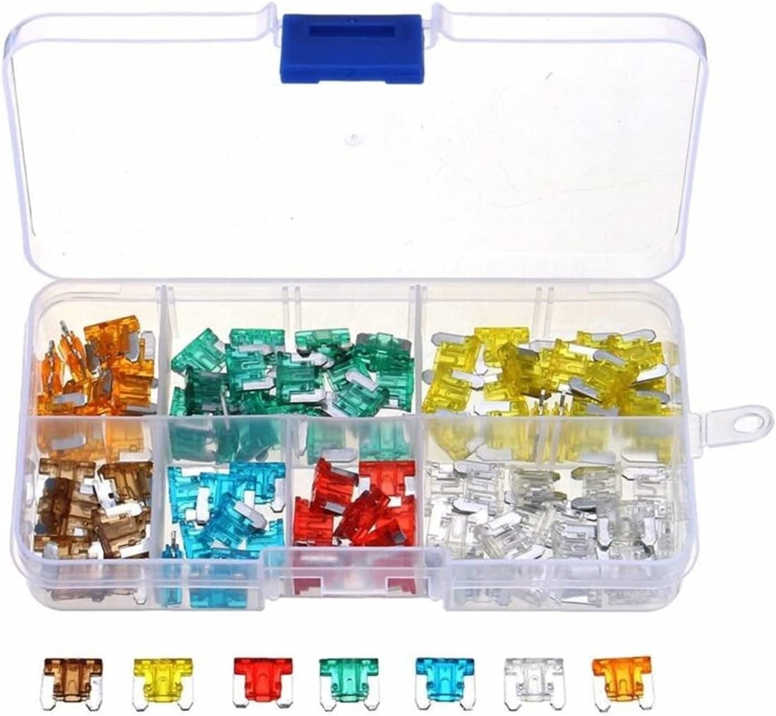 100PCS car Fuse 5A 7.5A 10A 15A 20A 25A 30A Ampere Automatic Blade Fuse ...