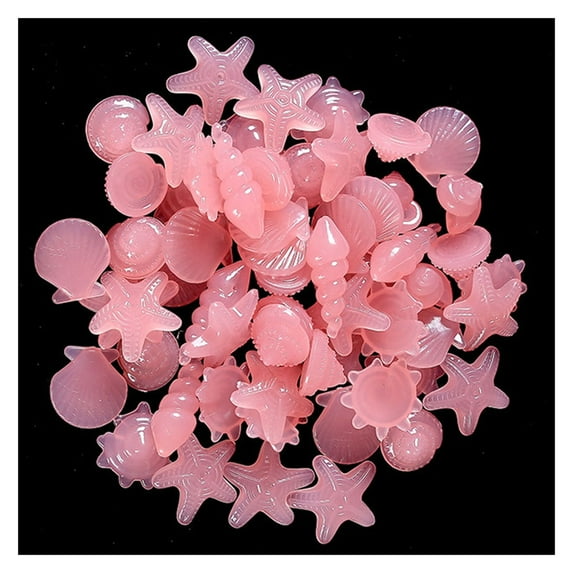 100PCS luminous stone, marine shell starfish conch shape luminous stone ...