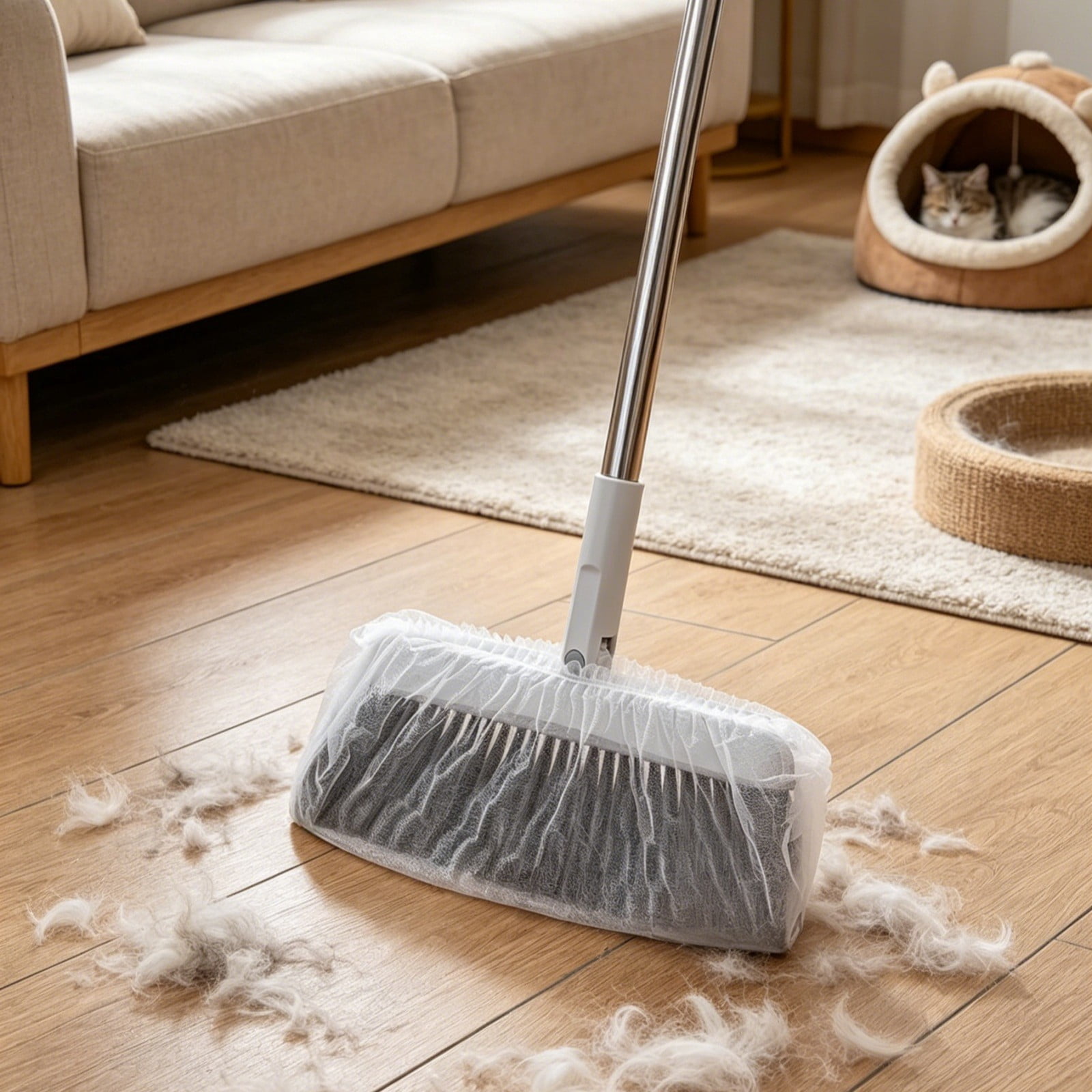 100PCs Disposable Broom Cover Dust Wipes - Non-Woven Floor Cleaning ...
