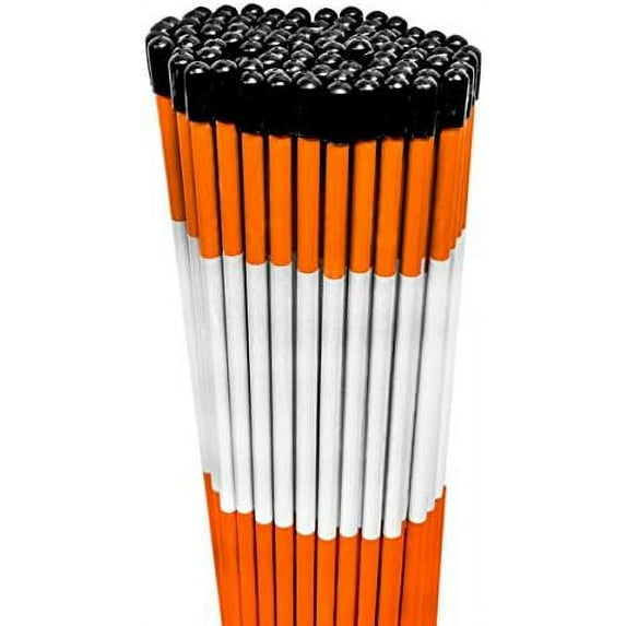 100PK 48" Heavy Duty 5/16” Diameter Hi Visibility Safety Orange ...