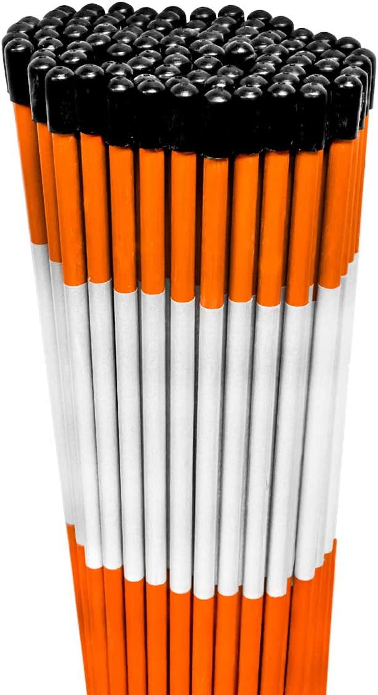 100PK 48" Heavy Duty 5/16” Diameter Hi Visibility Safety Orange ...