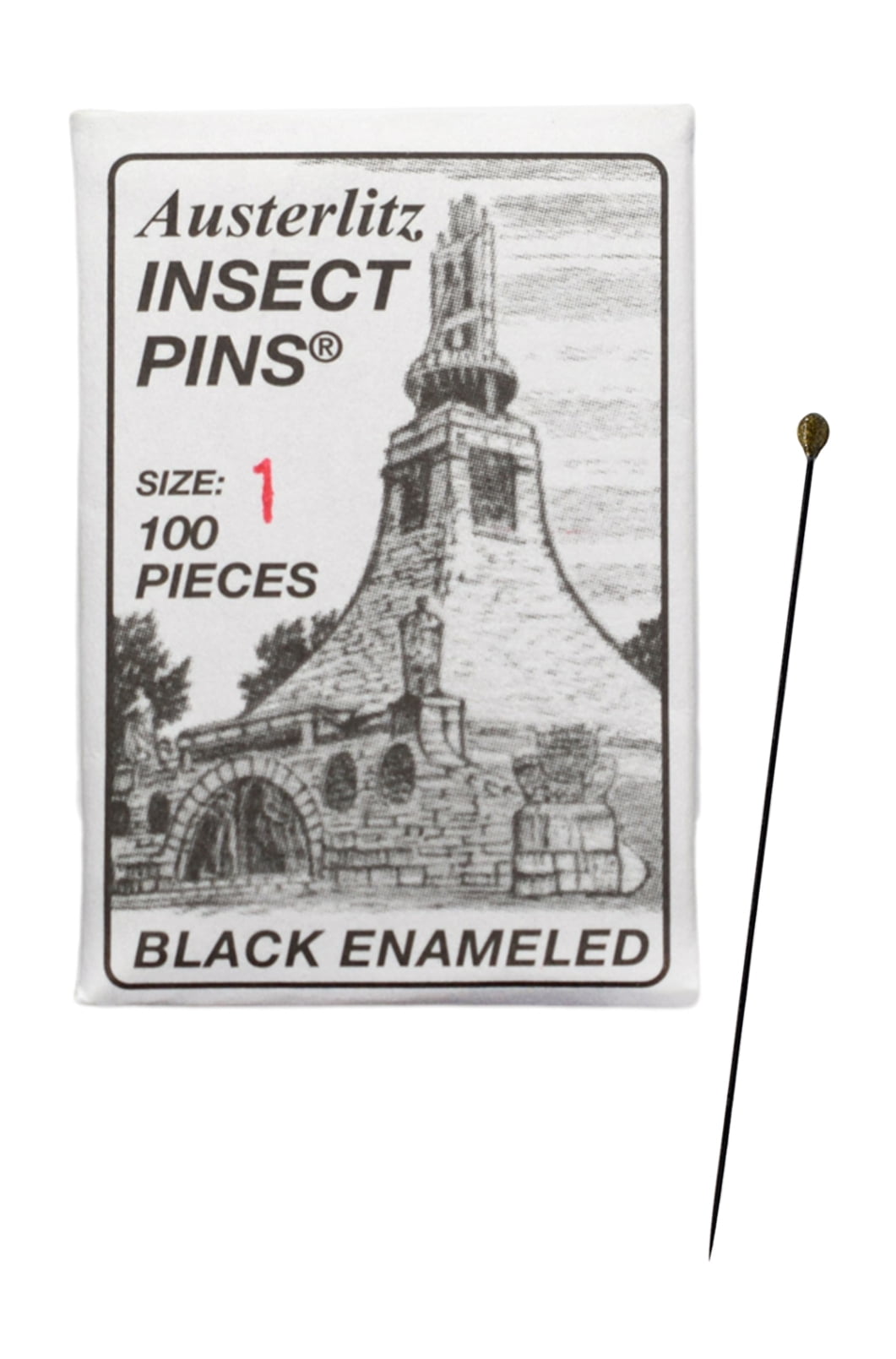 100PK Premium Insect Entomology Dissection Pins, Size 1 - Museum Grade ...