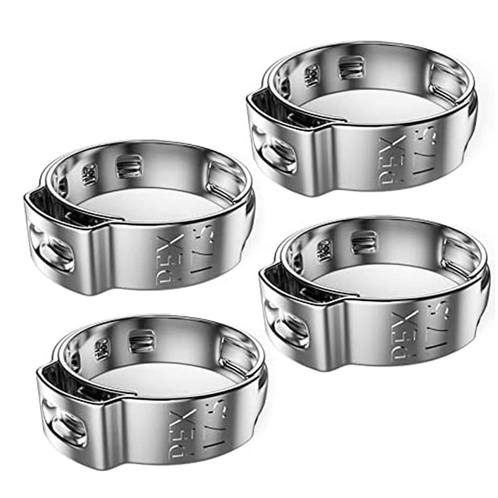 100Pack 1/2 Inch Pex Cinch Rings,304 Stainless Steel PEX Crimp Rings ...