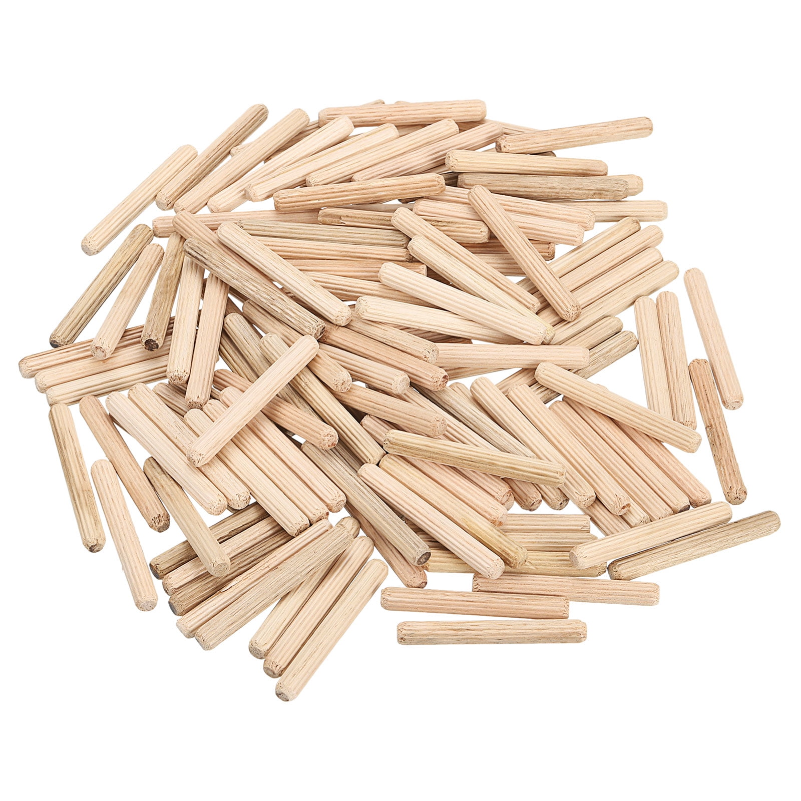 Uxcell 100 Pack 1/4" x 1-3/4" Wooden Dowel Pins, Furniture Woodwork ...