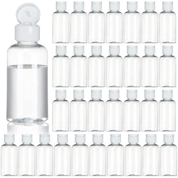 100Pack 1.7oz/50ml Plastic Empty Squeeze Bottles with Flip Cap Hand ...