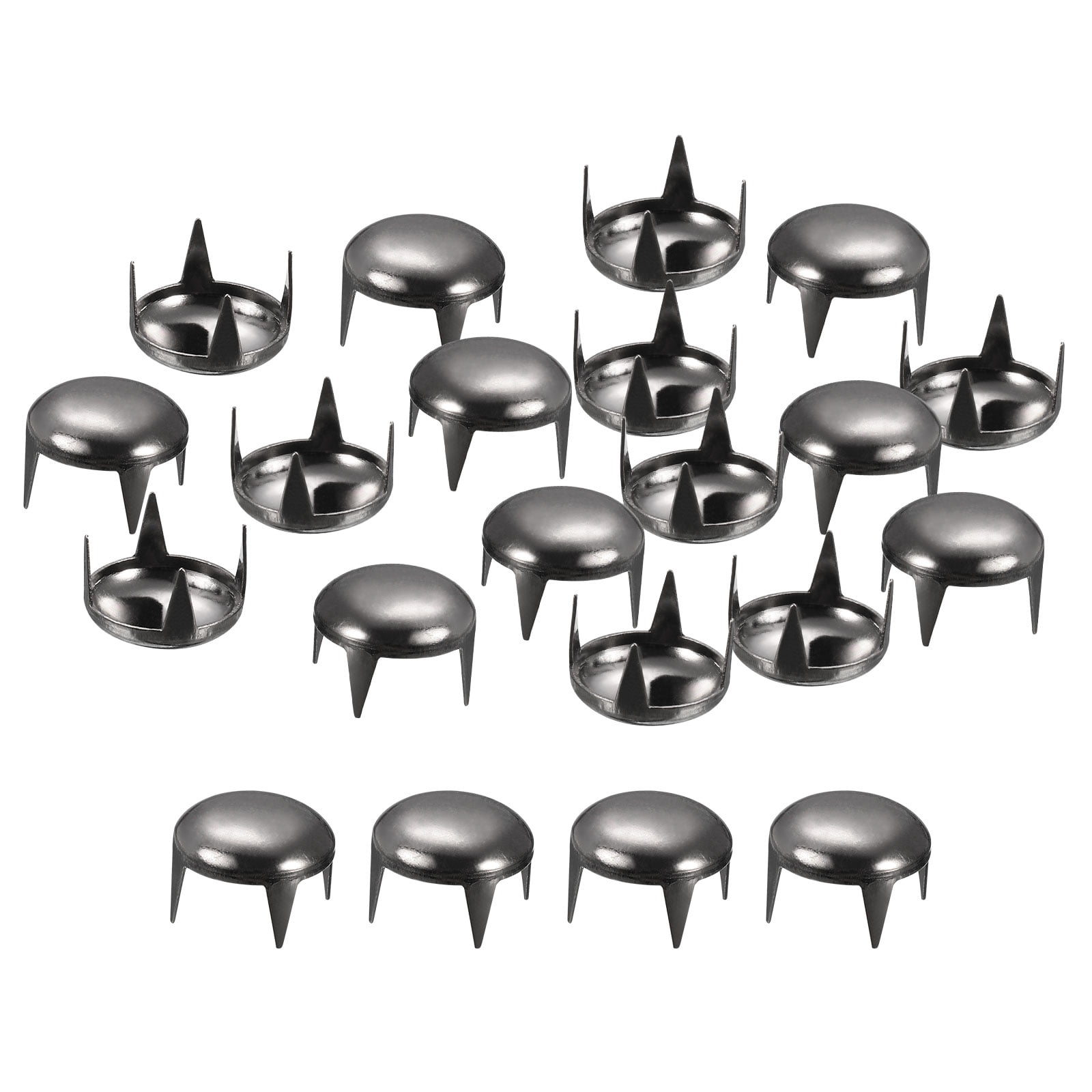 100Pack 10mm Black Round Dome Studs Metal Claw Beads Nailhead for ...