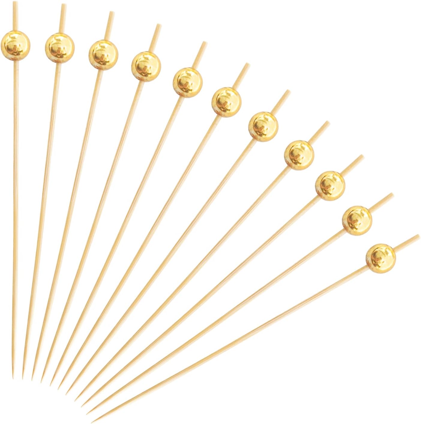 100Pack Cocktail Picks, Wooden Cocktail Toothpicks for Drinks ...