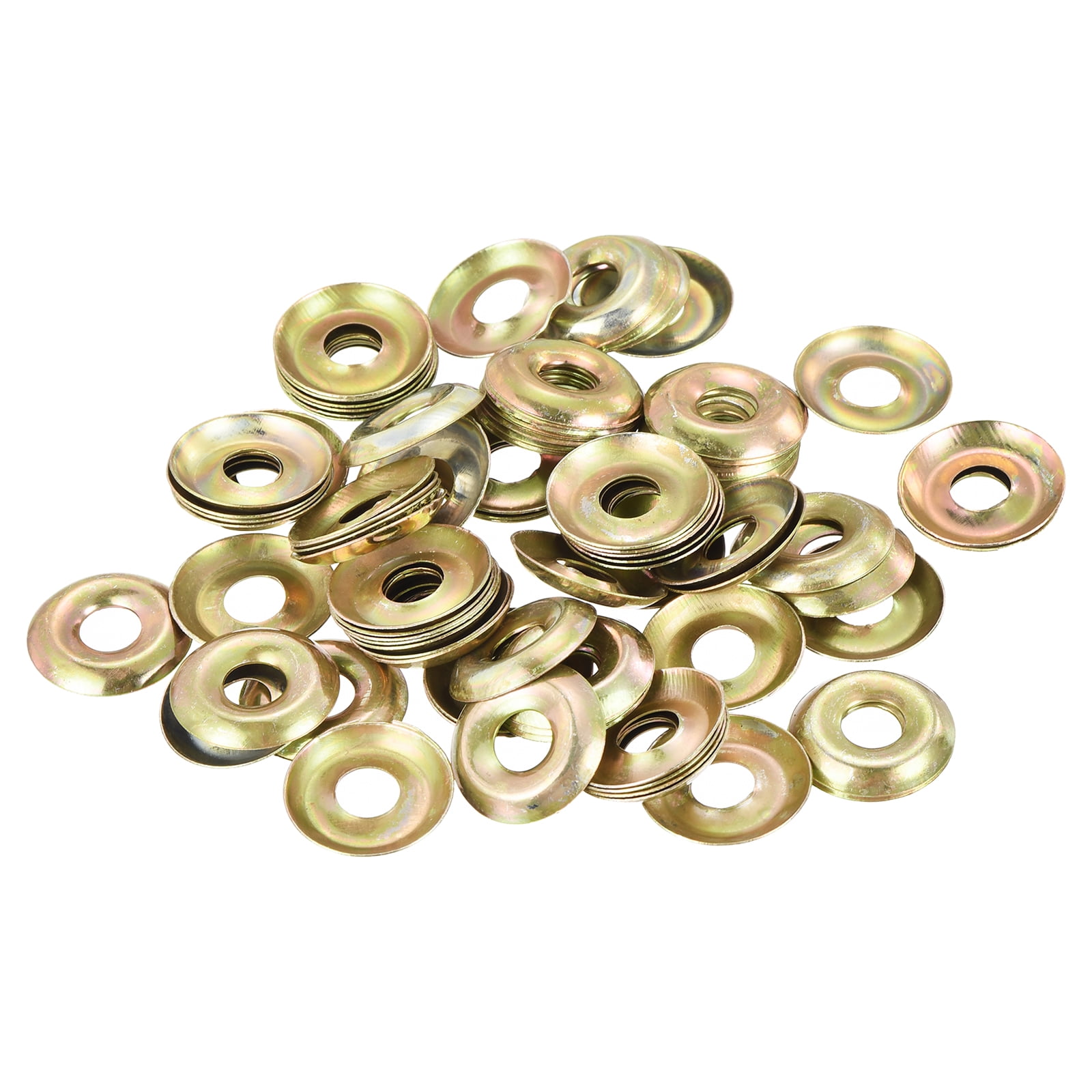 100Pack Cup Washer Countersunk, Iron Yellow Countersunk Finish Washers ...