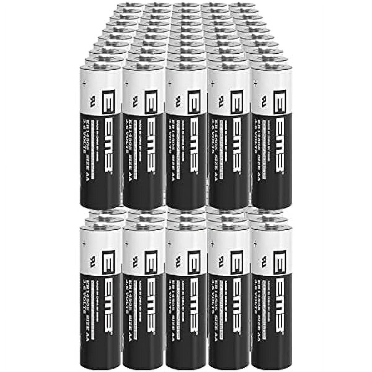 100Pack EEMB ER14505 AA 3.6V Lithium Battery Li-SOCL₂ Non-Rechargeable ...