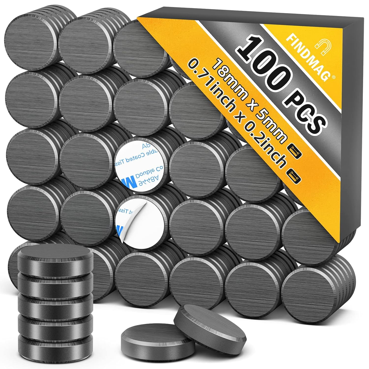 100Pack Magnets, Magnets for Refrigerator Button DIY Cup Magnet Craft ...