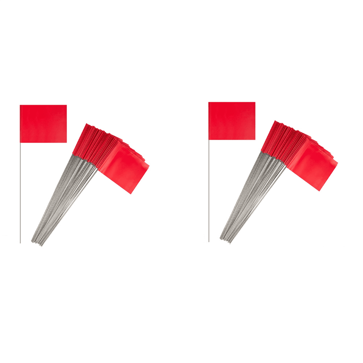 100Pack Marking Flags, Red Yard Flags 15x4x5Inch, Marker Lawn Markers ...